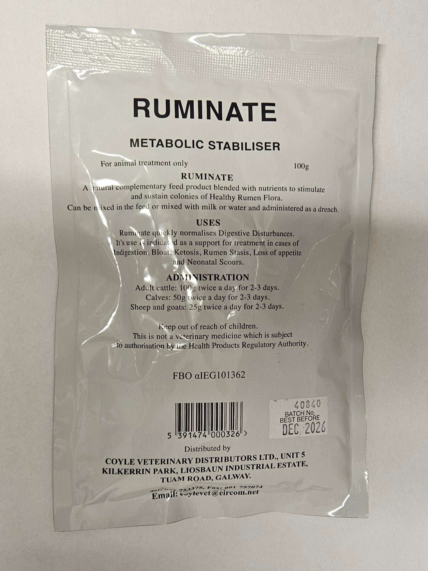Ruminate Metabolic Stabiliser 100g Sachet – Quinn's Chemist